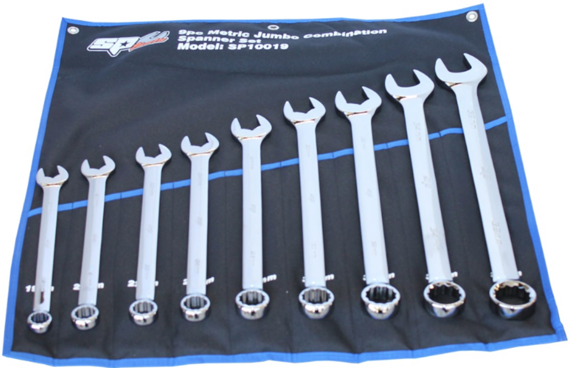 SP10019 SET SPANNER ROE JUMBO 9PC METRIC SP TOOLS - Set Includes: 19 ...