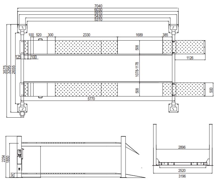 YL-6500 6.5T 4 Post Wheel Alignment Hoist (Truck Hoist) | The Boss Shop ...